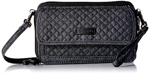 Vera Bradley Women's Denim All in One Crossbody Purse With RFID Protection, Denim Navy, One Size