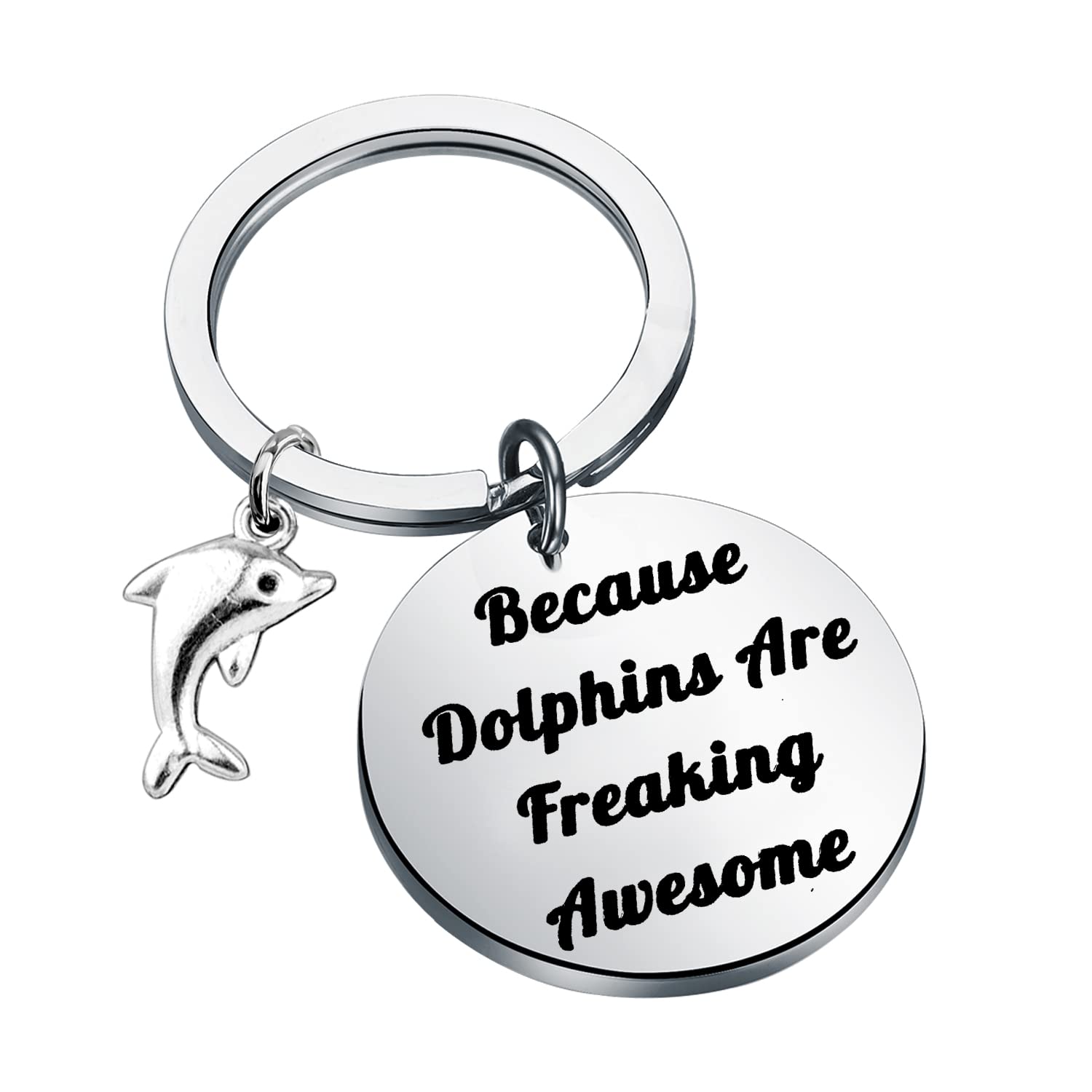 Zuo Bao Funny Dolphin Gifts Because Dolphins Are Freaking Awesome Keychian Dolphins Lover Gift for Women (Because Dolphins Are Freaking Awesome)