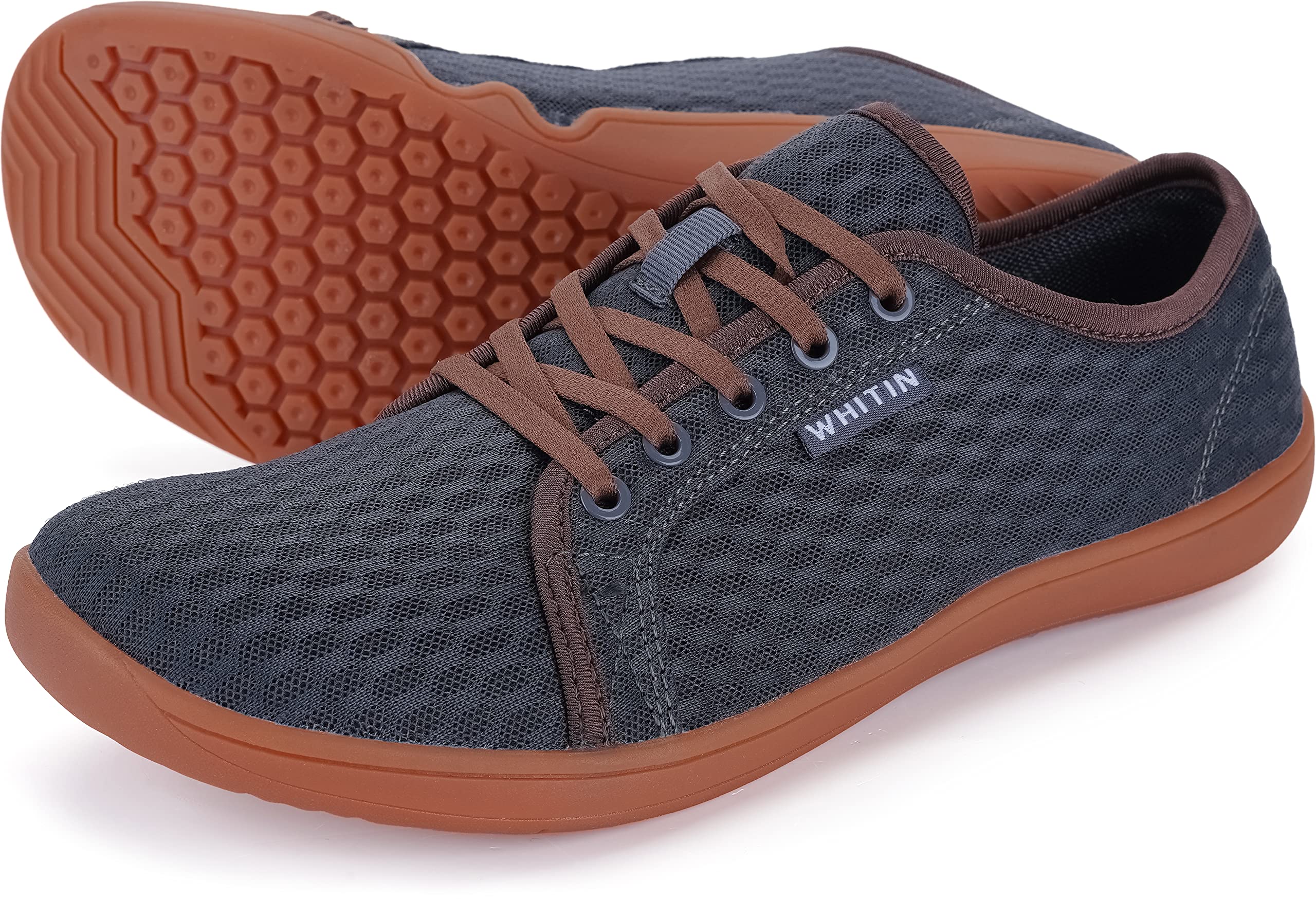 WHITIN Women's Water Shoes Dry Quick Aqua Barefoot Swim Sneakers Beach Minimalist Size 8 Zero Drop Hiking Surfing Boating Athletic Walking Gym Grey 39