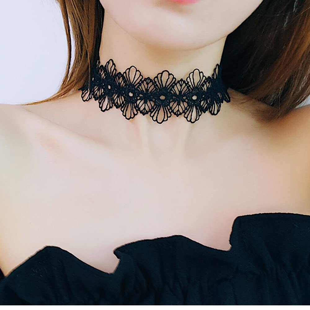 Zimfic Lace Choker Necklaces for Women, Gothic Accessories for Women Girls