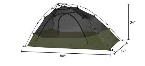TETON Sports Vista 1 Quick Tent; 1 Person Dome Camping Tent; Easy Instant Setup, Green, Model:2001GR , 80" x 37" x 34"