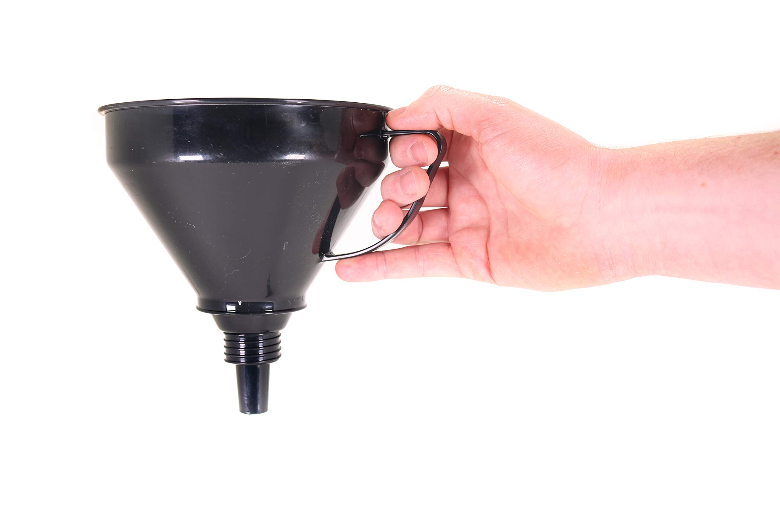 ValesaVales Right Angle Flexible Plastic Funnel Set Comes Complete with 2 Detachable Spout Attachments and Filter for Automotive Oil and Household Uses