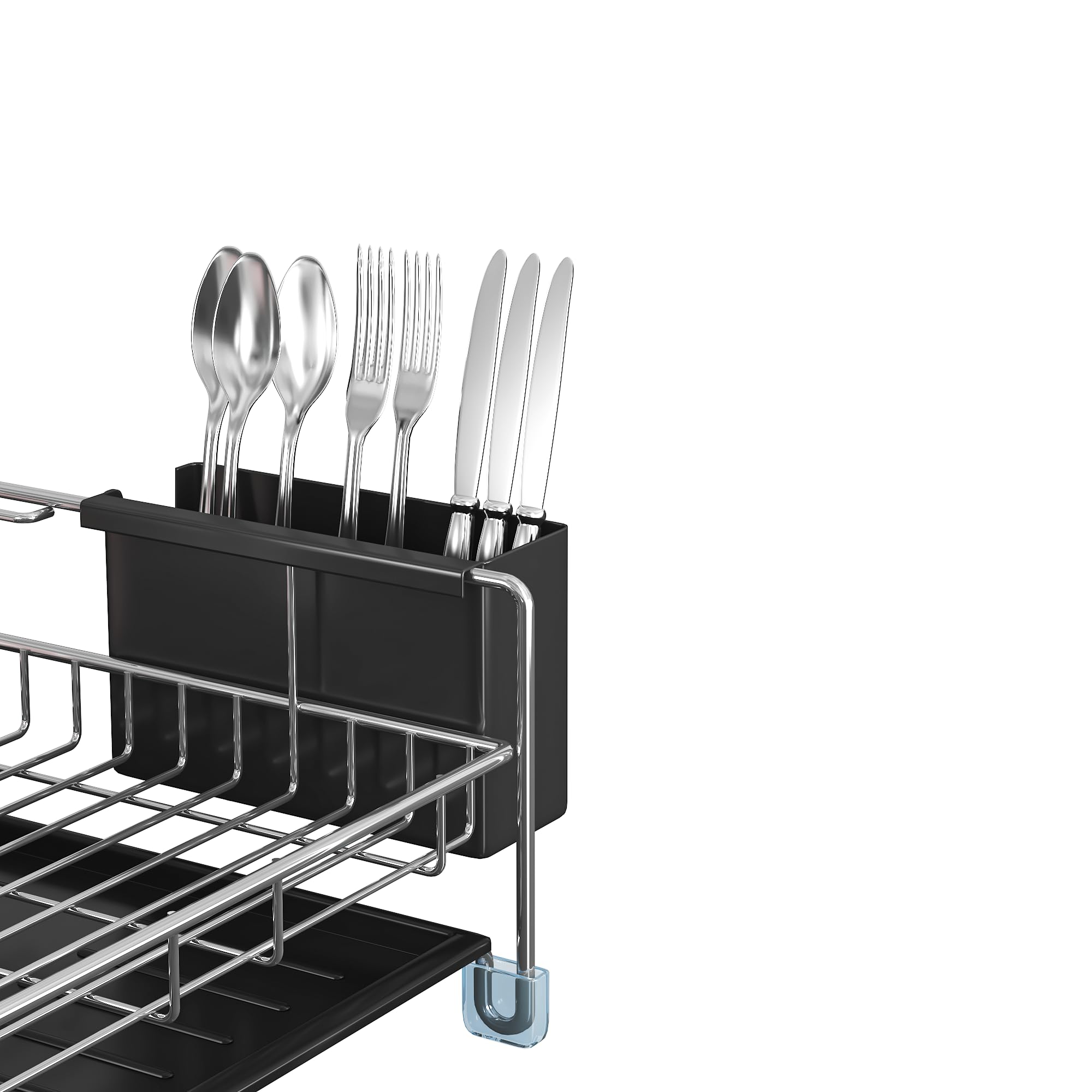 Youvip Dish Drying Rack for Kitchen Counter- Space-Saving, Extra top Dish Rack with a Cutlery Holder for Dishes, Spoons and Forks,Stainless Steel