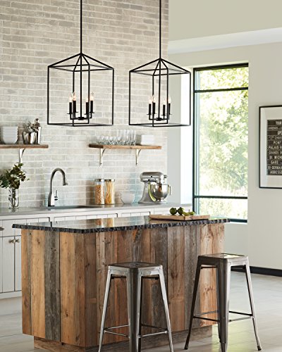 Sea Gull Lighting 6615008-839 Perryton Eight Light Island Pendant Hanging Modern Light Fixture, Blacksmith Finish