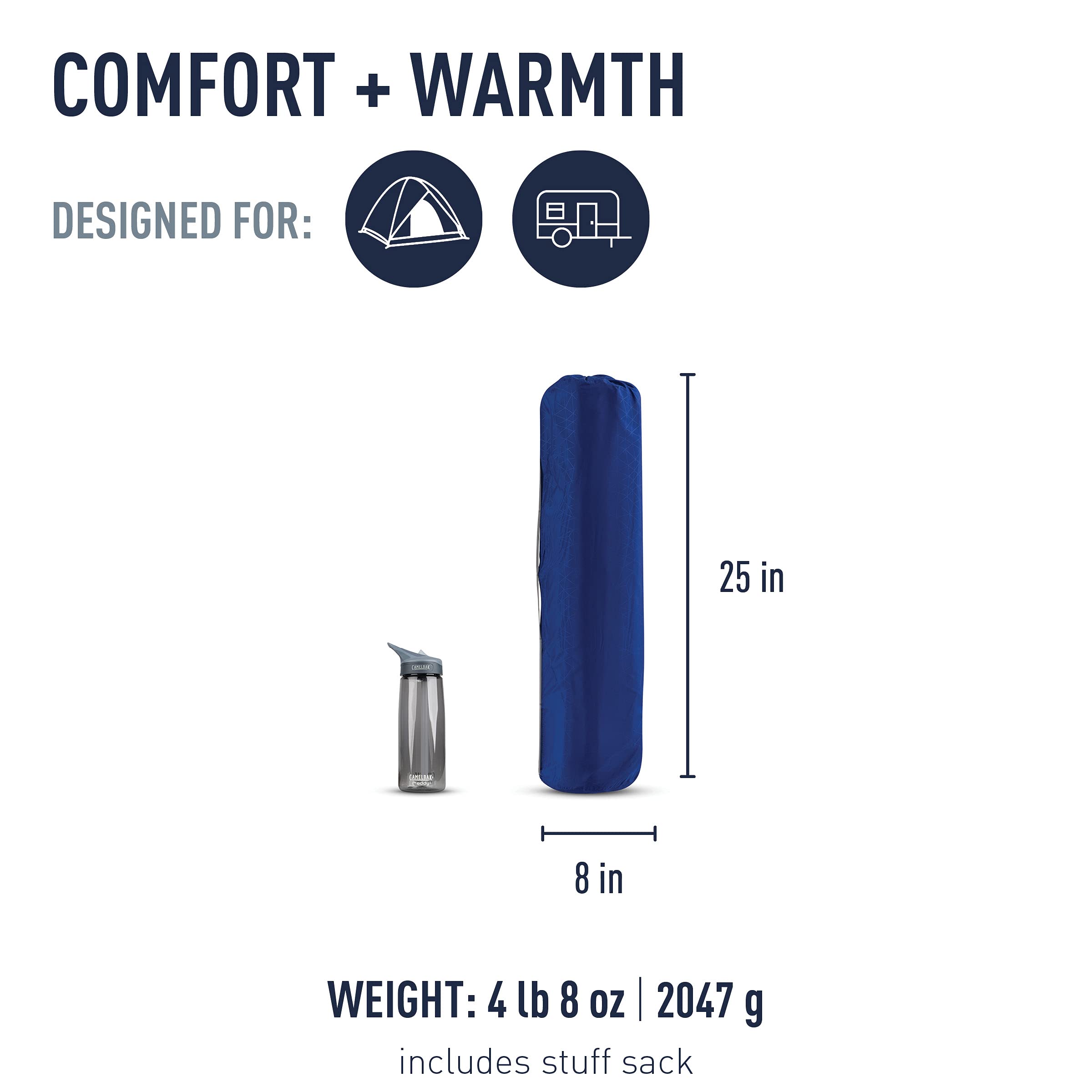 Sea to Summit Comfort Deluxe Self-Inflating Foam Camping Mattress, Regular (72 x 25 x 4 inches) - 2021