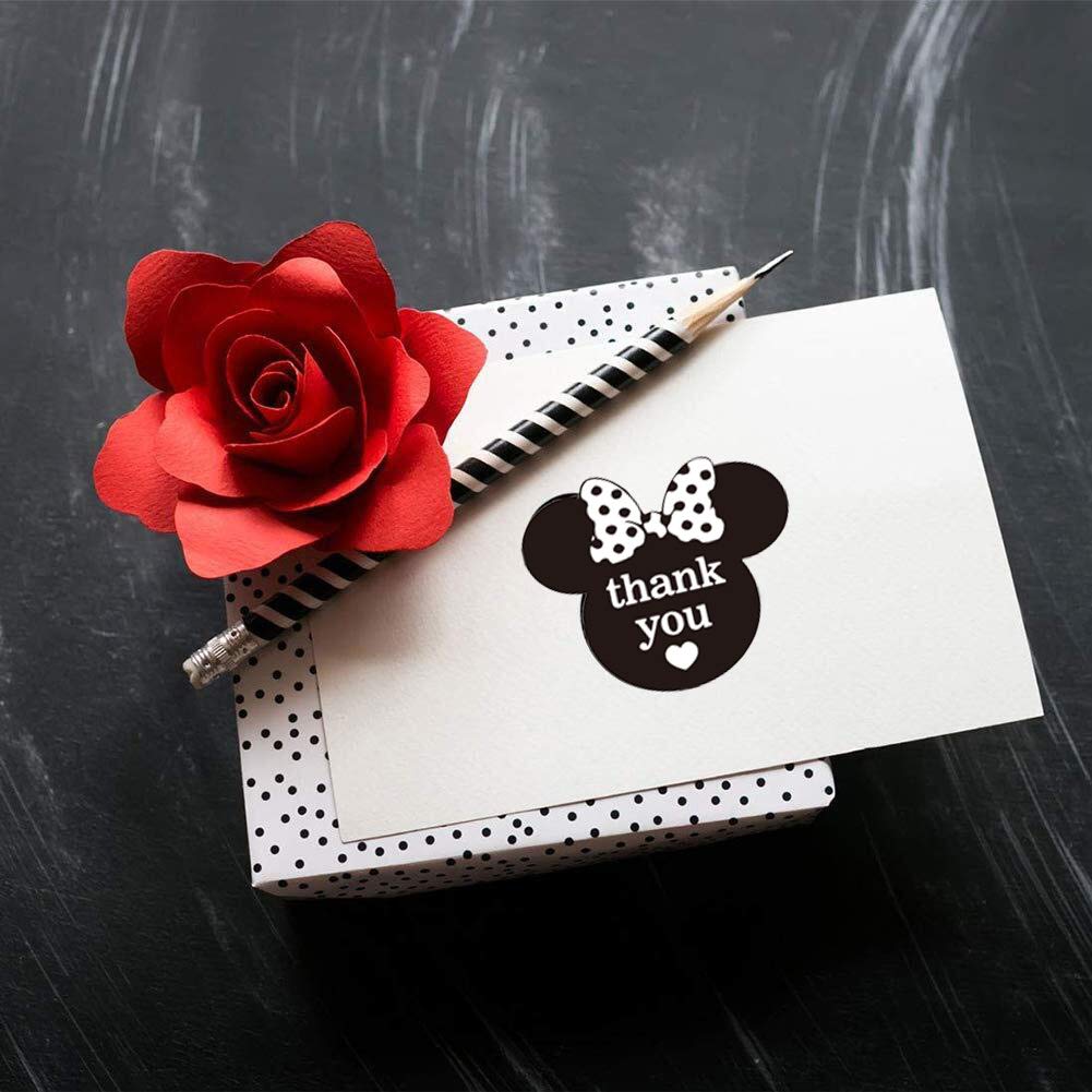 Thank You Stickers,2.38 x 2 inch Mouse Ears Head Labels for Birthday Party,Baby Shower,Card Envelope Seal(320 Labels/Pack)