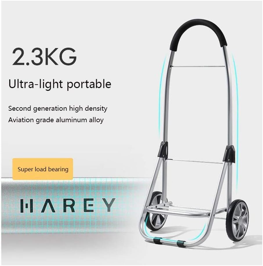 XDMINGY Folding Shopping Cart, Shopping Trolley Shopping Cart Folding Trailer Trolley Portable Trolley Hand Pulling Home Luggage Grocery Utility Carts