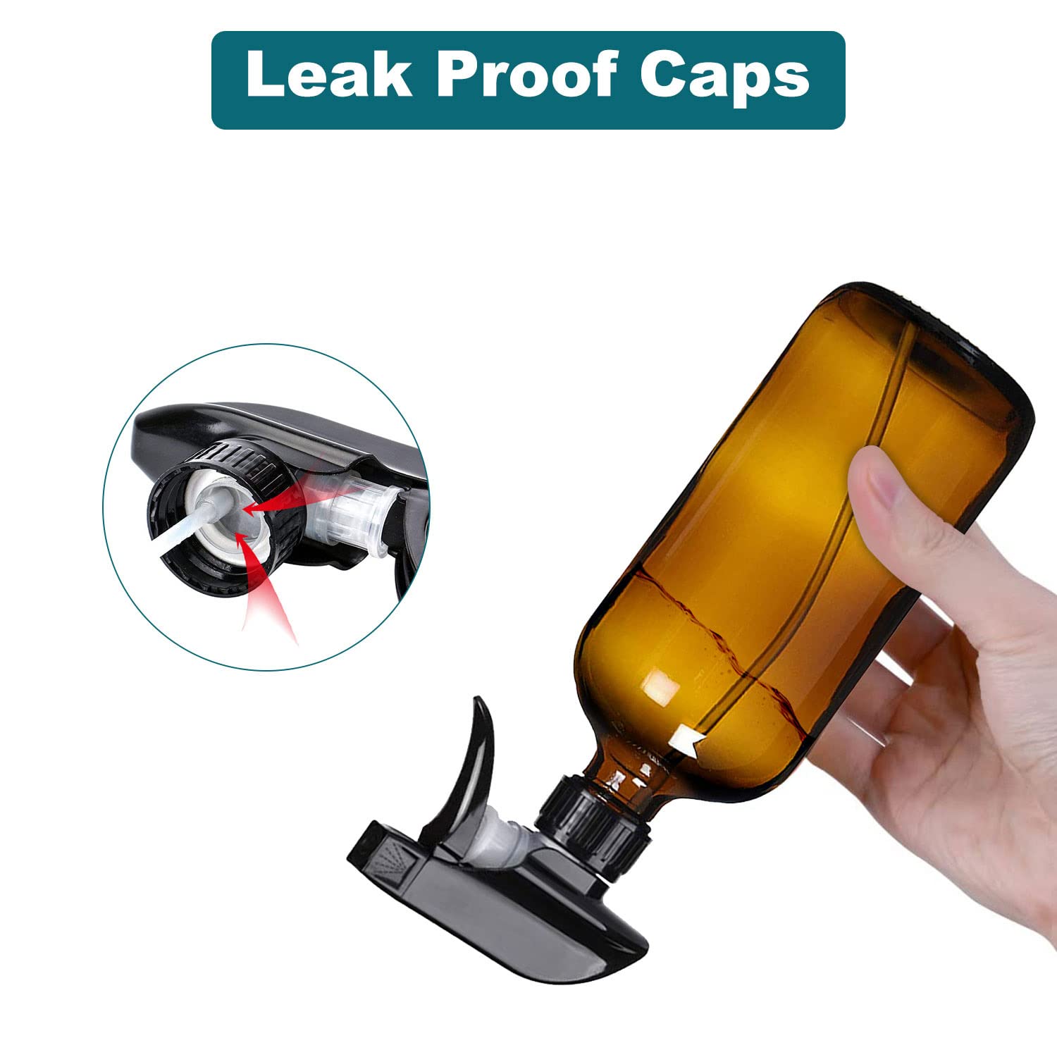 YUNFOOK 3Pcs Trigger Sprayers Replacement Spray Nozzles, Spray Bottle Nozzle with Mist Stream Sprayer for 8oz/16oz Glass Spray Bottles