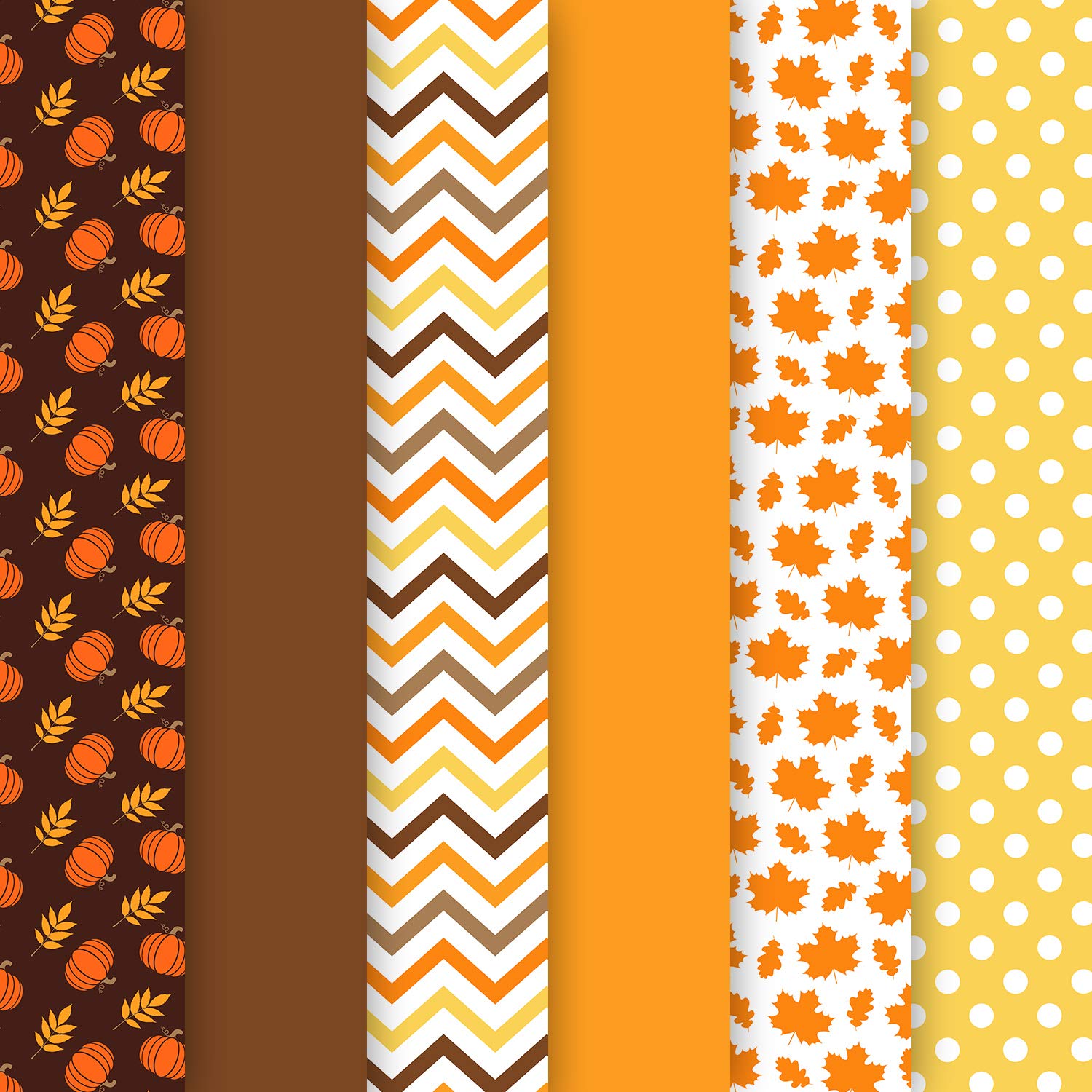 Whaline 90 Sheet Fall Thanksgiving Tissue Paper Autumn Pumpkin Maple Leaves Wrapping Paper Art Paper Crafts for Halloween Harvest Birthday Wedding Party Gift Bag Festival Pompom Confetti (6 Designs)