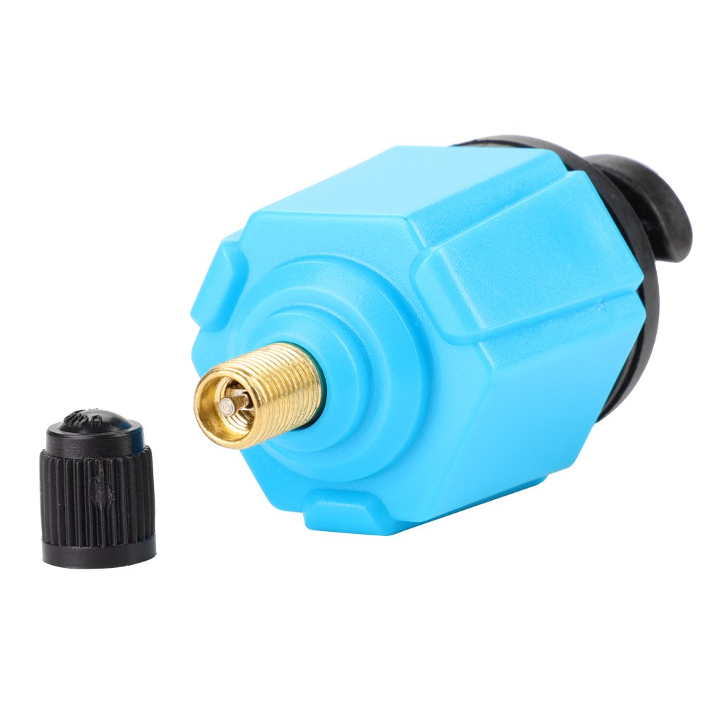 Zerone Inflator Valve Adapter, Inflatable Boat Pump Air Refill Regulator Accessory for Paddle Board Inflatable Canoe Kayak Boat(Blue)