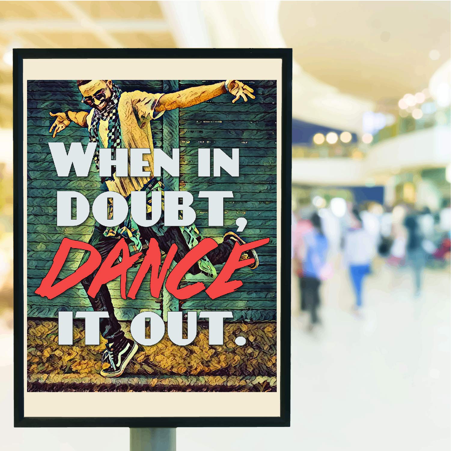 When in Doubt, Dance It Out – Dance Poster – 16 x 20 – Motivational – Inspirational – Growth Mindset – Classroom Decor - Dance Team - Kid's Room – Dance School - Dance Coach - Dance Studio - Dance Instructor