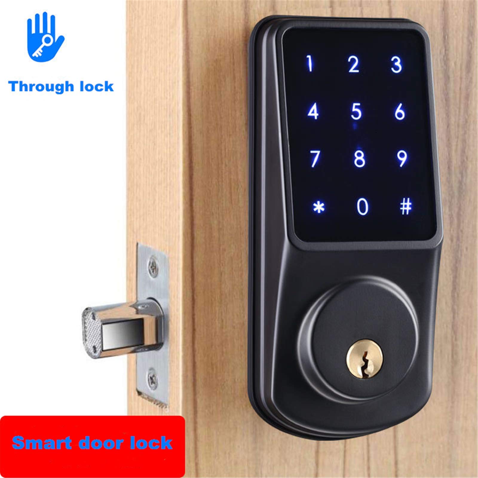 XinC Intelligent Fingerprint Padlock, Small Keyless Lock, Biometric Fingerprint Padlock with Lock,Keyless Smart Lock, Suitable for Home, Office.