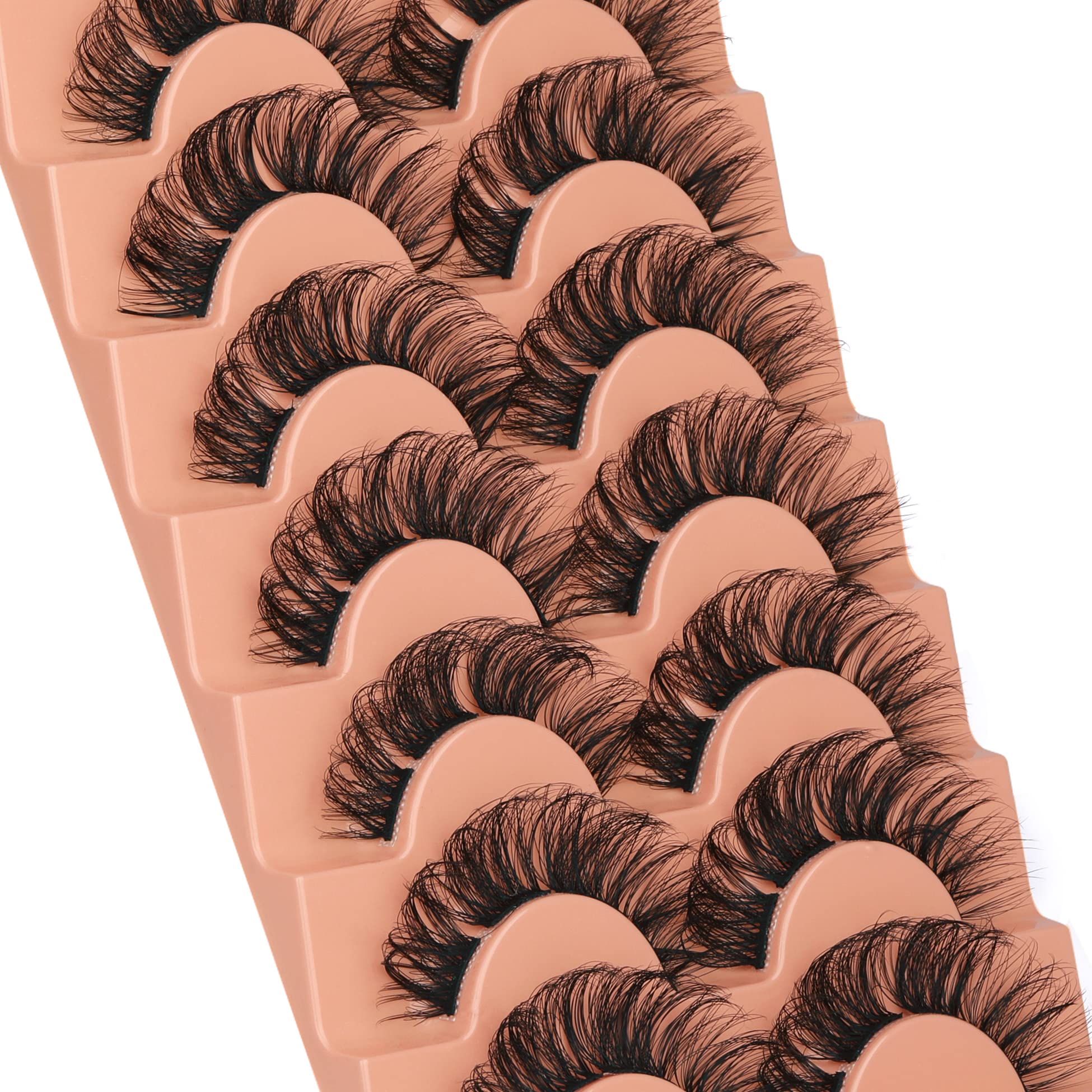 TOOCHUNAG D Curl Lash Clusters Fluffy False Eyelashes 18mm Wispy Volume Individual Lashes Extensions 56 Pcs Natural Fake Eyelashes Clusters