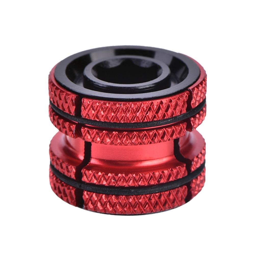 VGEBY1 Bike Headset Plug, Top Cap Compressor Adjuster Headsets Locking Device for Road Mountain Bikes(Red)