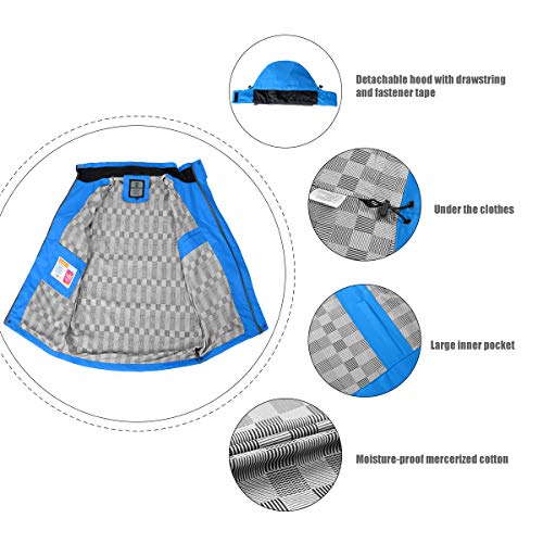 TOMSHOO Waterproof Jackets for Men Women Lightweight with Hood, Rain Jacket for Outdoor Ski Snow Mountain Cycling