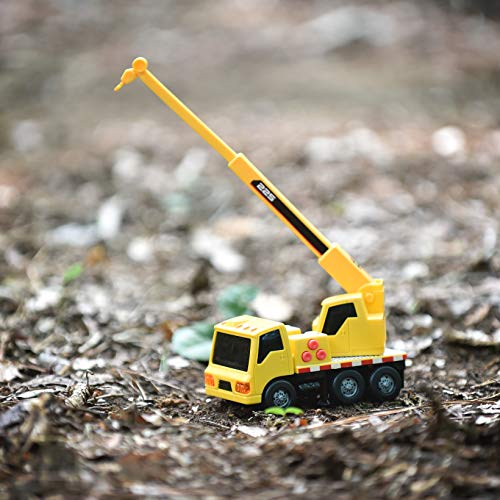 Sunny Days Entertainment Mini Construction Vehicles 3 Pack β Lights and Sounds Pull Back Toy Vehicle | Includes Dump Truck Front End Loader and Crane Truck β Maxx Action