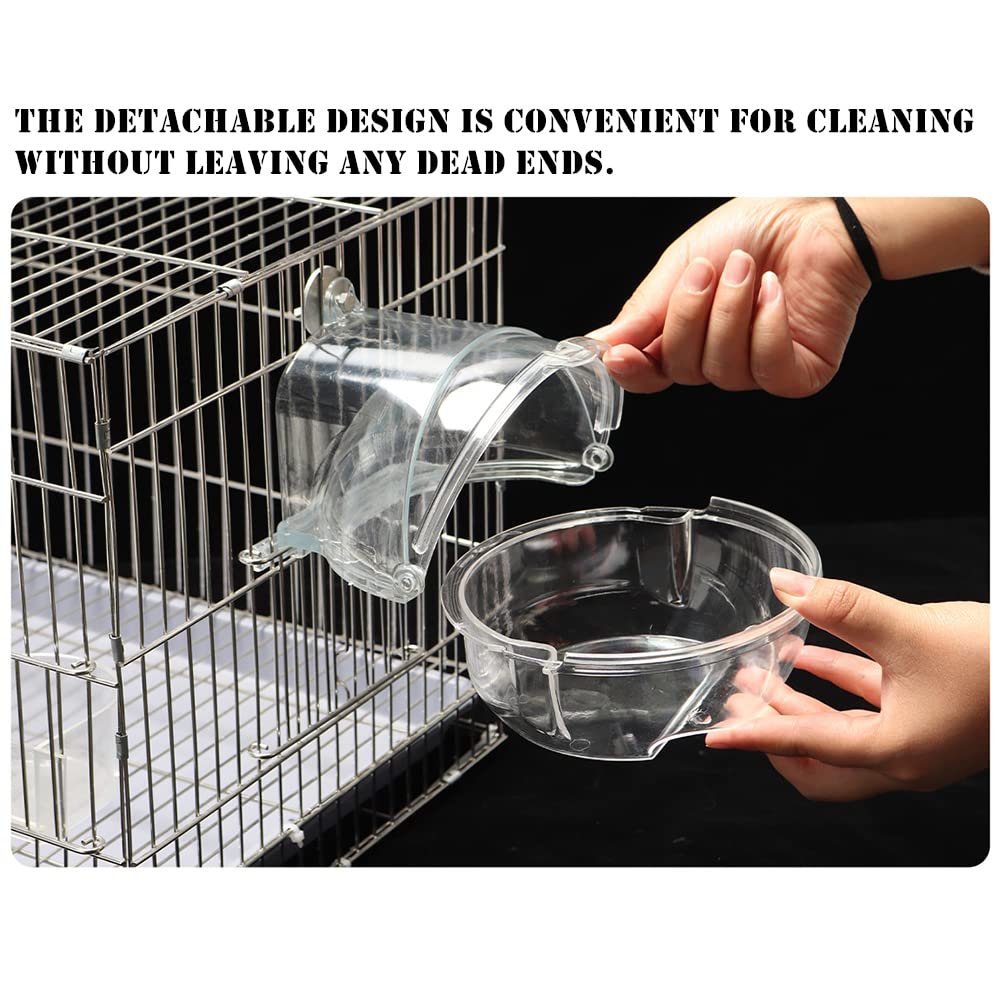 Shuoxpy Bird Bath Cage Parrot Bath Box Bird Cage Accessory Supplies Bathing Tub Bird Bathing for Lovebirds Canaries Cockatiel Budgerigars Parakeets