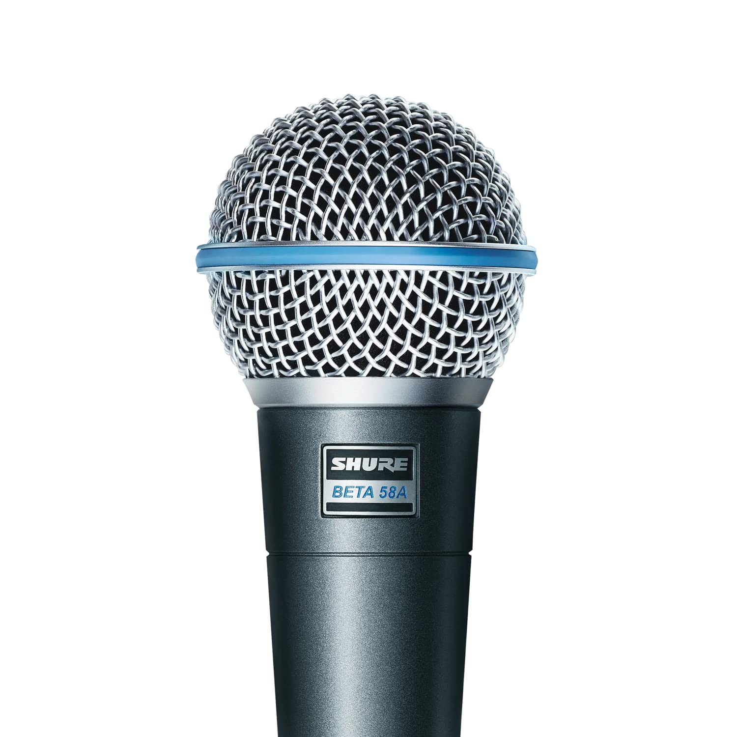 Shure BETA 58A Vocal Microphone - Single Element Supercardioid Dynamic Mic for Stage and Studio, Includes A25D Adjustable Stand Adapter, 5/8β to 3/8β (Euro) Thread Adapter and Storage Bag