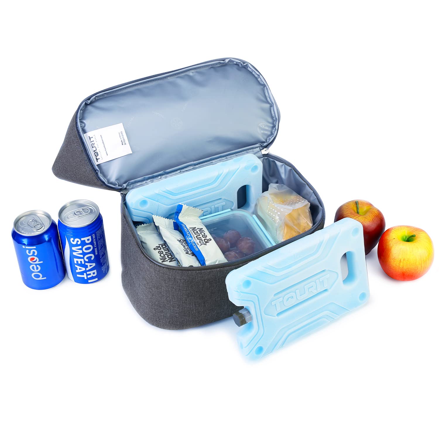 TOURIT Ice Packs for Coolers Long Lasting Reusable Ice Pack for Lunch Bags Boxes and Cooler Bag, Ice Block for Backpack Camping, Beach, Picnics, Fishing and More