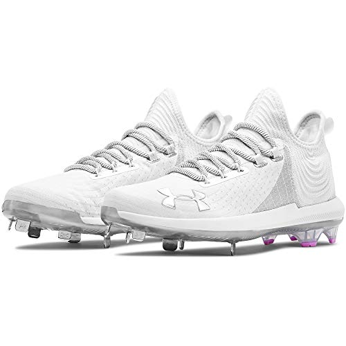 Under Armour Men's Harper 4 Low ST Athletic Shoe, White (100)/White, 7 M US