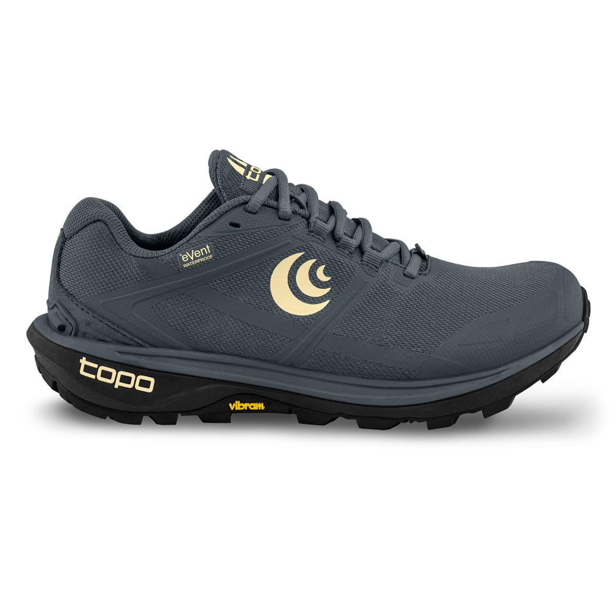 Topo Athletic Women's Terraventure 4 WP Waterproof Comfortable Cushioned Durable 3MM Drop Trail Running Shoes, Athletic Shoes for Trail Running, Grey/Butter, Size 8.5
