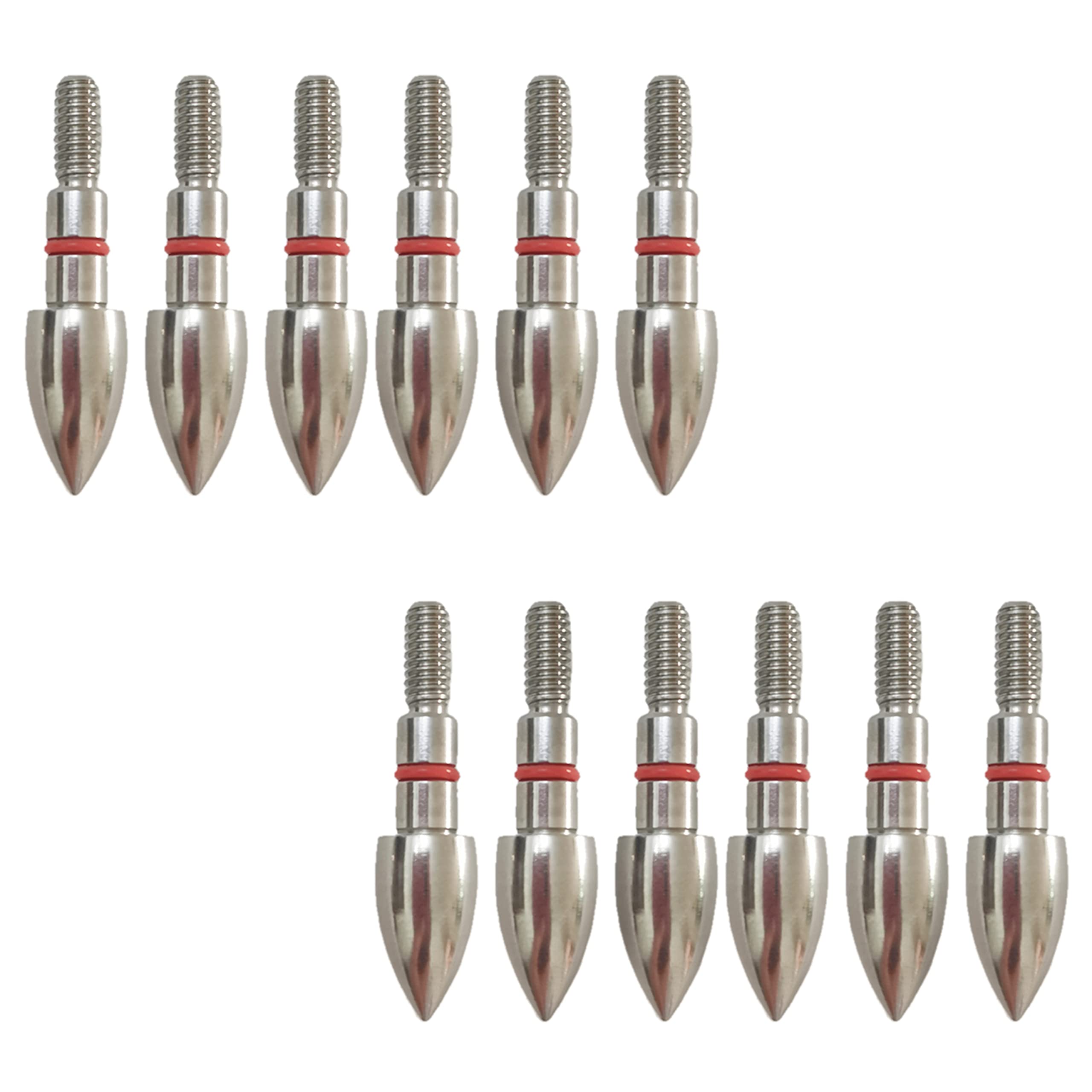 ZOEKO Archery Screw in Field Points,Stainless-Steel Materials,for 100 Grain with 5/16" Out Diameter(A Dozen)