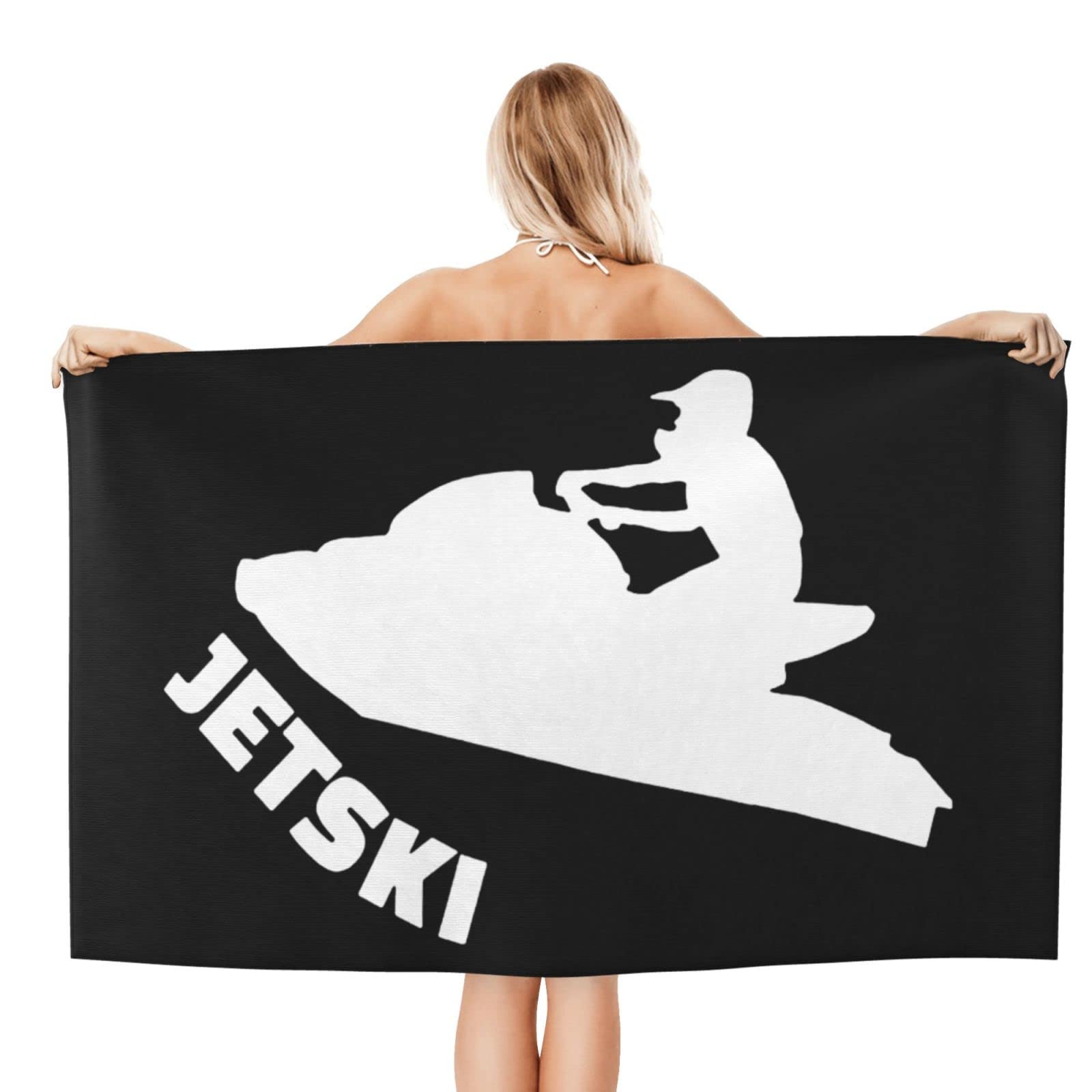 Zahika Jet Ski Silhouette Beach Towel Absorbent Bathroom Towels Beach Towels Oversized Super 32x52 Inch