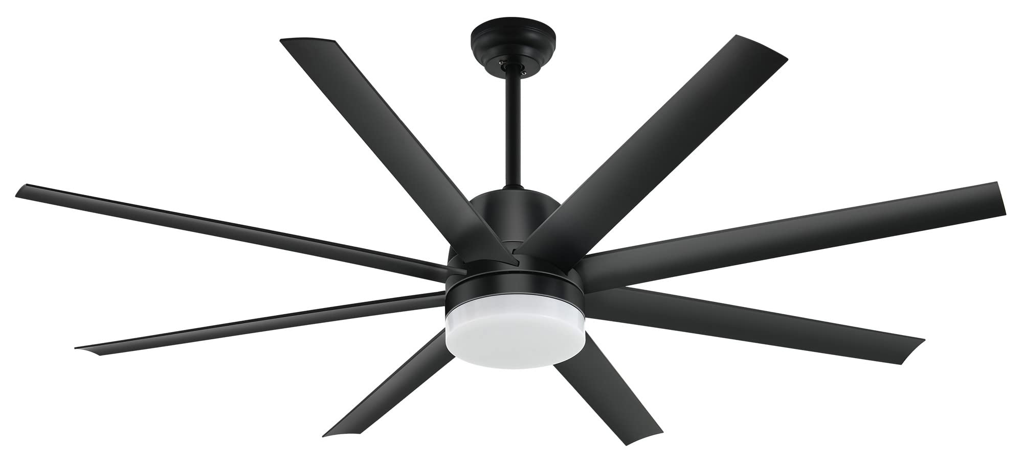 YITAHOME Black Ceiling Fans 60 Inch with Lights and Remote, Modern Fan for Indoor Outdoor with Quiet Reversible 6 Speeds Motor, Dimmable LED 3 Color, Memory Function for Bedroom Living Room Patio