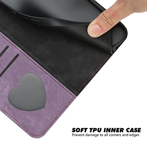 WATSKY for Oppo A57/REALME V23/A77 5G/A57E 4G/A57S 4G/A77 4G/1+Nord N20 SE 4G Contrast Flip Phone Case Purple