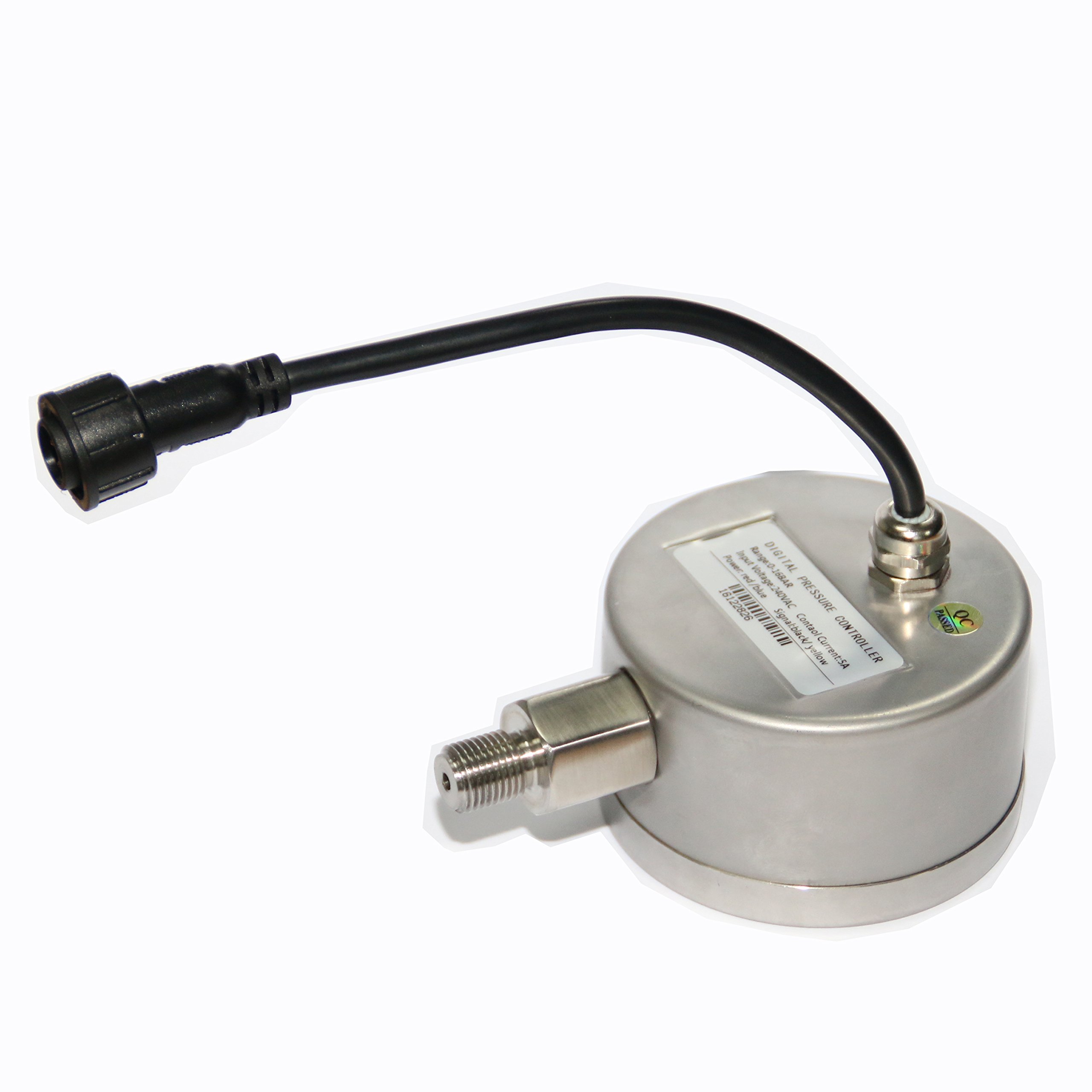 XZT 230PSI 24VDC Digital Pressure Gauge,Pressure Switch Controller,Pressure Sensor with NPT1/4 inch Connector for Water Pump Air Compressor