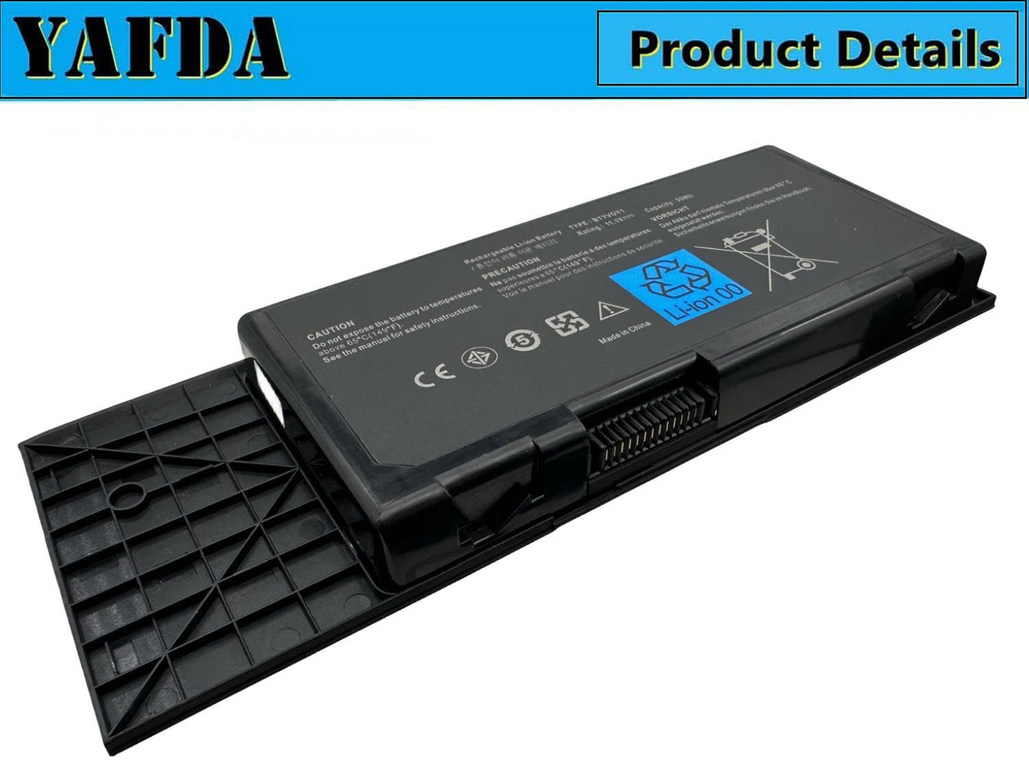 Yafda BTYV0Y1 Laptop Battery Replacement for Dell Alienware M17X R3 R4 C0C5M 0C0C5M 318-0397 7XC9N 05WP5W 5WP5W BTYVOY1