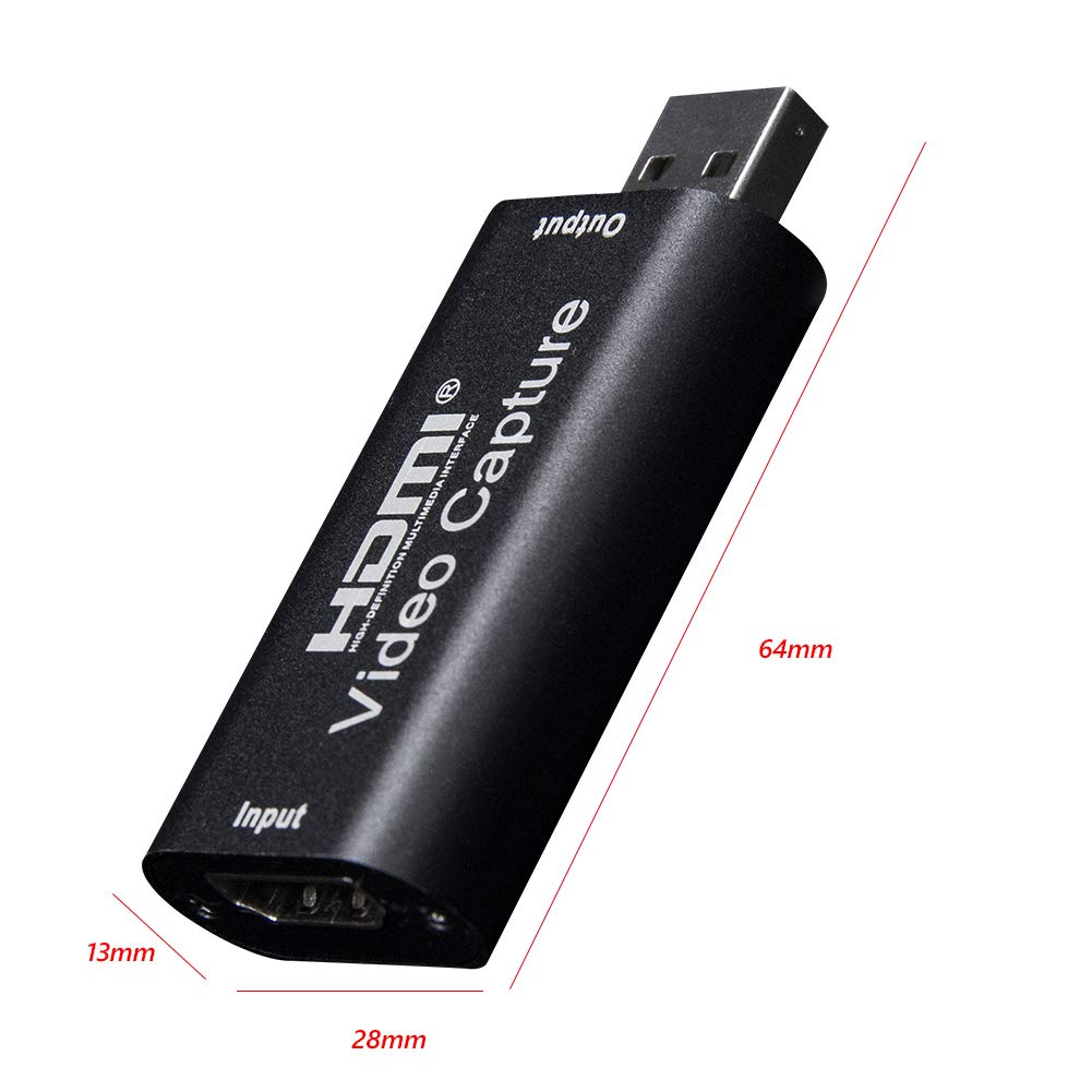 TenYua Mini Video Capture Card USB 3.0 HDMI Video Grabber Record Box for PS4 Game DVD Camcorder HD Camera Recording Live Streaming
