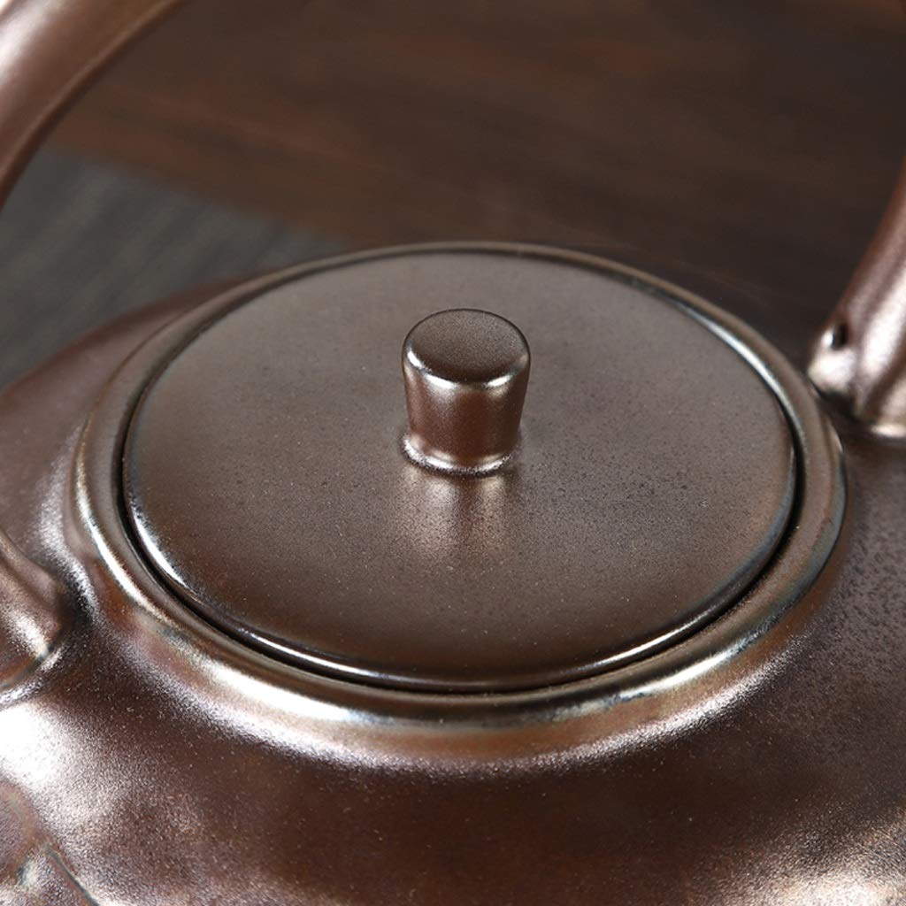 ZNZN Large Capacity Kettle Ceramic Kettle Retro Chinese Stove Teapot with Round Comfortable Design Handle (950ml, 32.1oz) Multifunctional Water Kettle