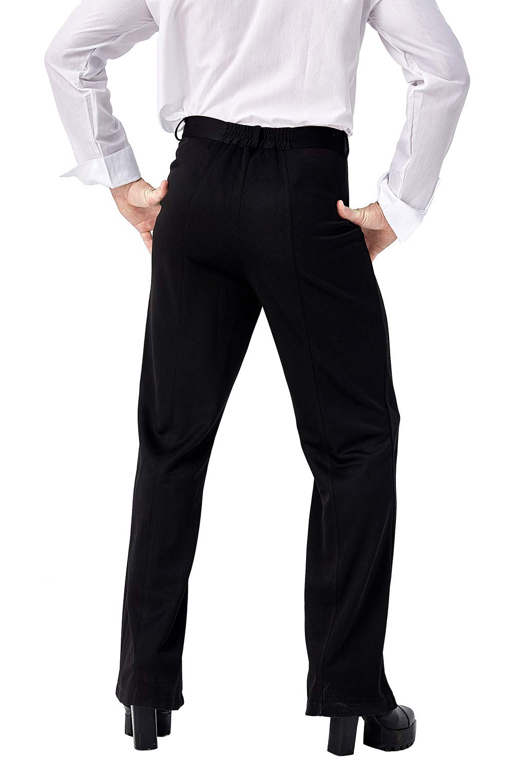 Ya-cos Men's Disco Pant Retro 70's Disco Pants Trousers Bell Bottoms (X-Large (Waist:38"), Black)