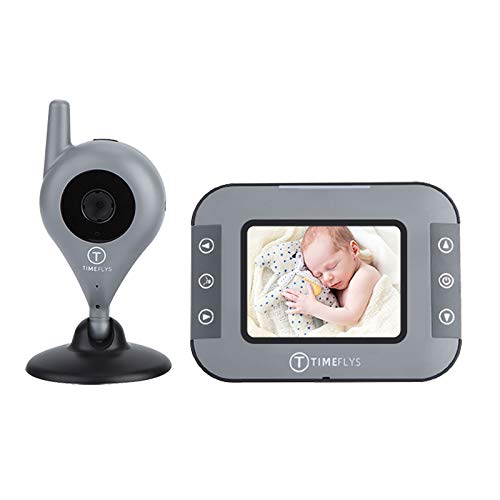 TimeFlys Video Baby Monitor with Camera and Audio C240v 2.4" Screen, Auto Night Vision,Two Way Talk, Temperature Monitoring and Warning,1000 Ft Range,Long Battery Life