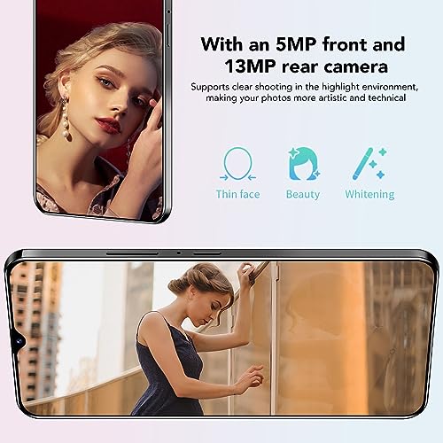 Vikye Large Screen 6.5in 5000mAh 4GB RAM 64GB ROM Ultra HD11.0 Unlocked Smartphone with Stylus, 13MP Camera, Face Unlock (US Plug)