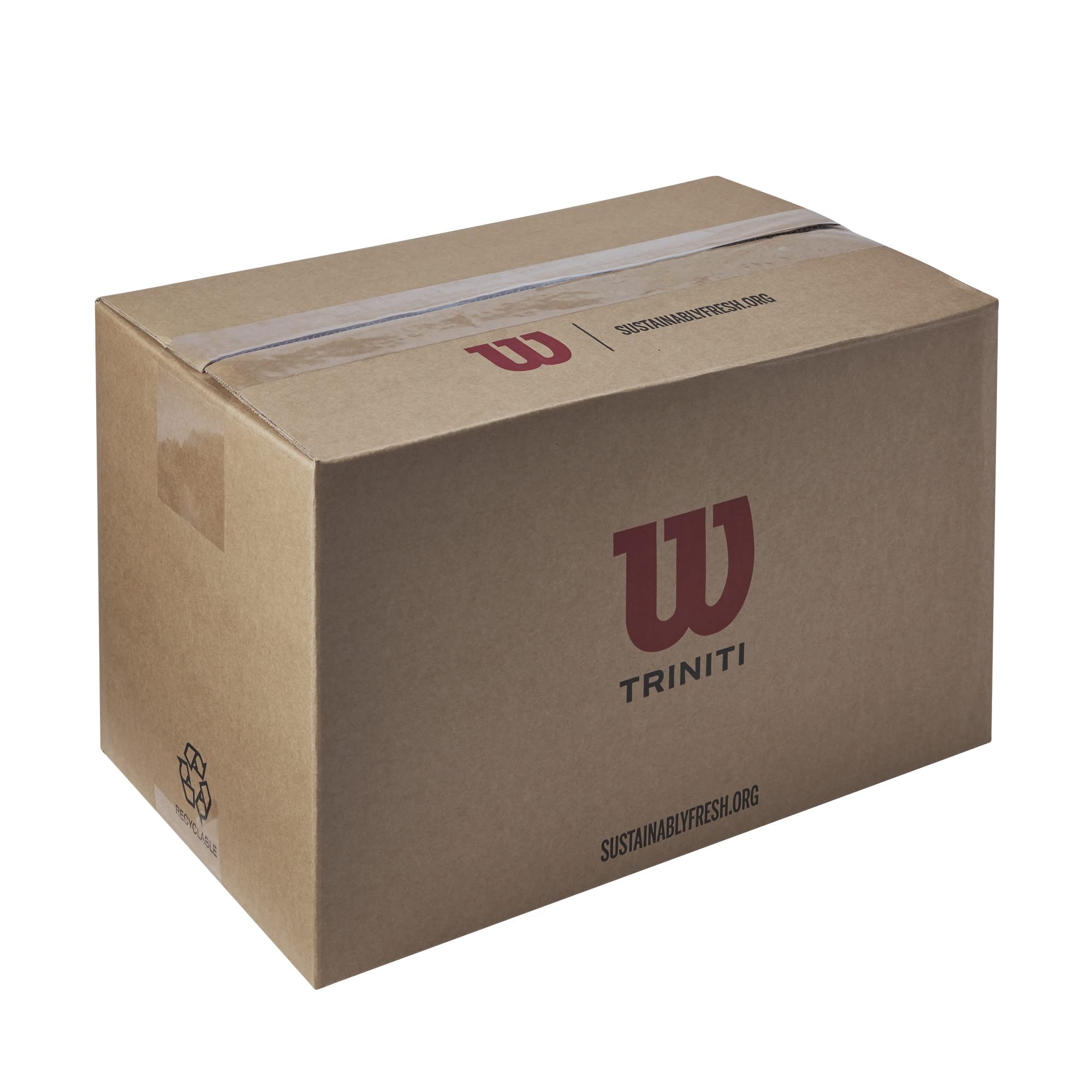 WILSON Tennis Balls Triniti, 72 Balls, Cardboard 100% Recyclable, Yellow, WR8201501