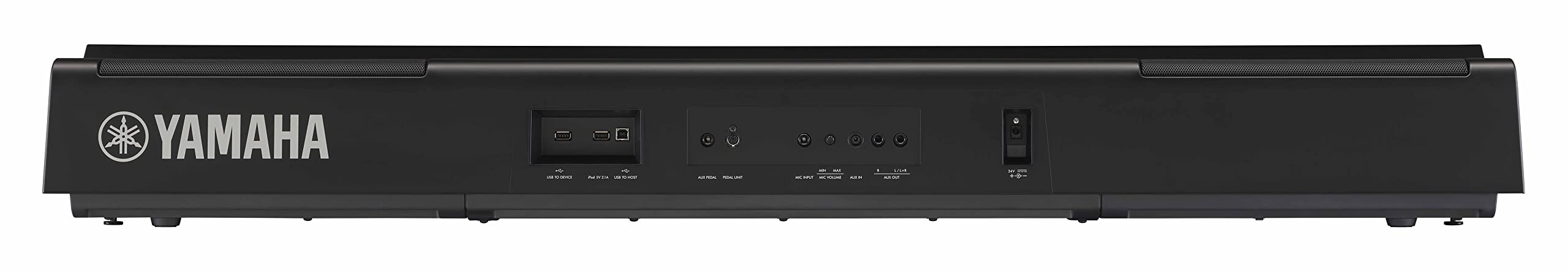 Yamaha PS500 88-key Smart Digital Piano w/Stream Lights Technology, PA500C Power Adapter and FC4A Sustain Pedal, Black