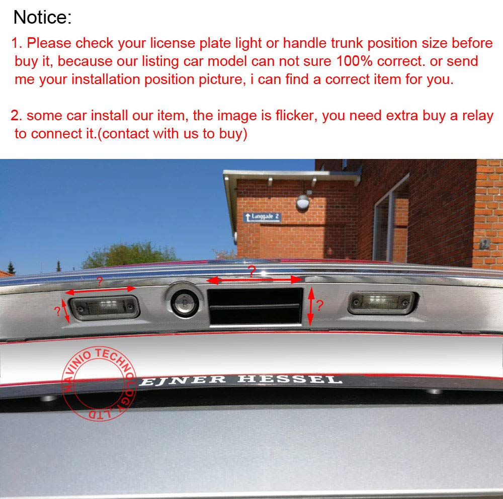 Super HD CCD Sensor Vehicle 170 Wide Angle Night Vision Rear View IP68 Reverse License Plate Backup Camera Compatible with TT 8J /Cayenne 9PA