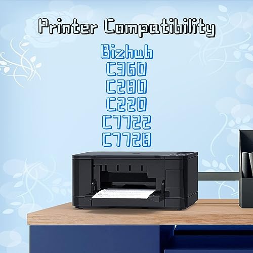 TN319 C360 Toner Cartridge for Konica Minolta, Compatible Bizhub C360 C280 C220 C7722 C7728 Printer Cyan*1