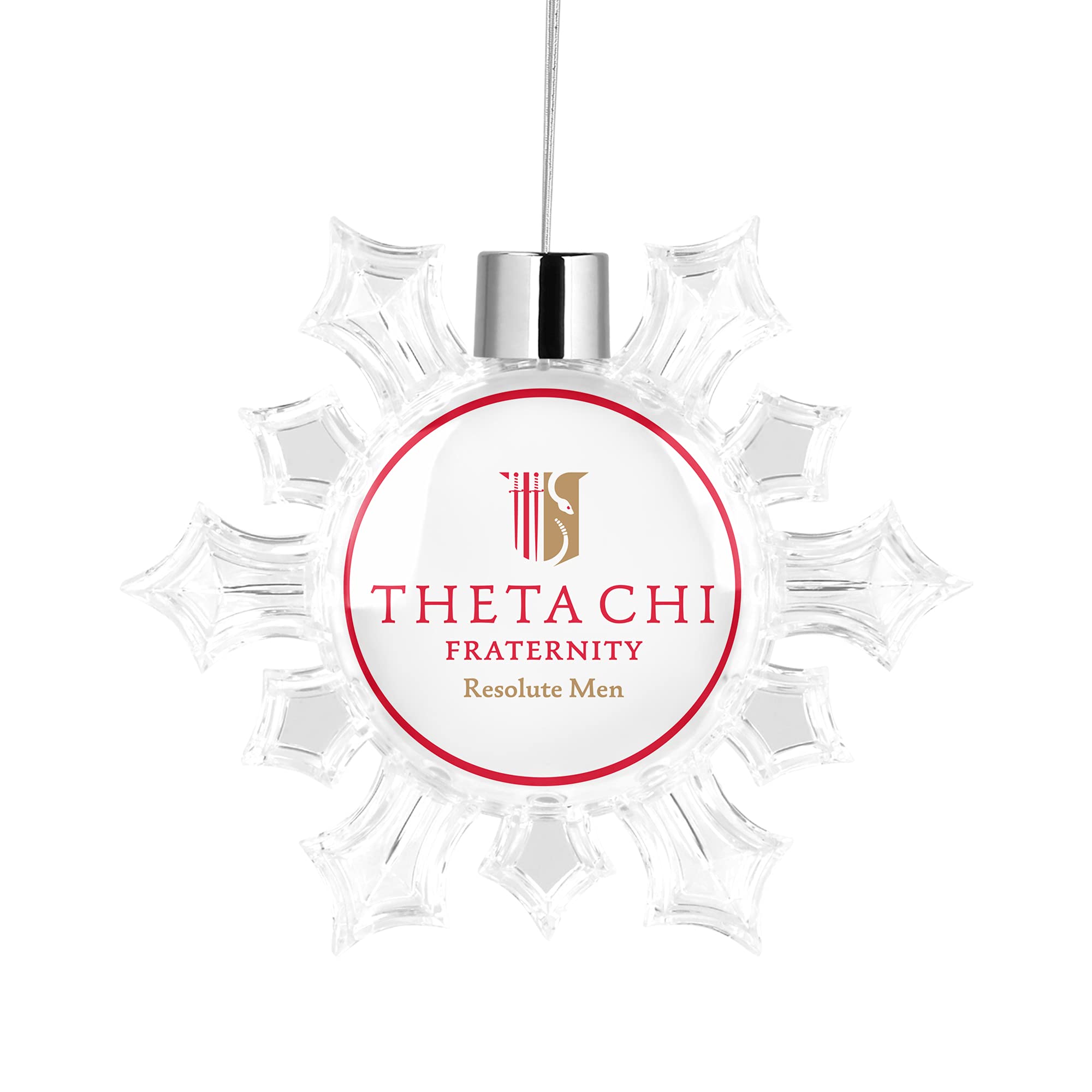 Theta Chi Snowflake Christmas Tree Ornament Decoration for Tree Party Home Holiday Decor