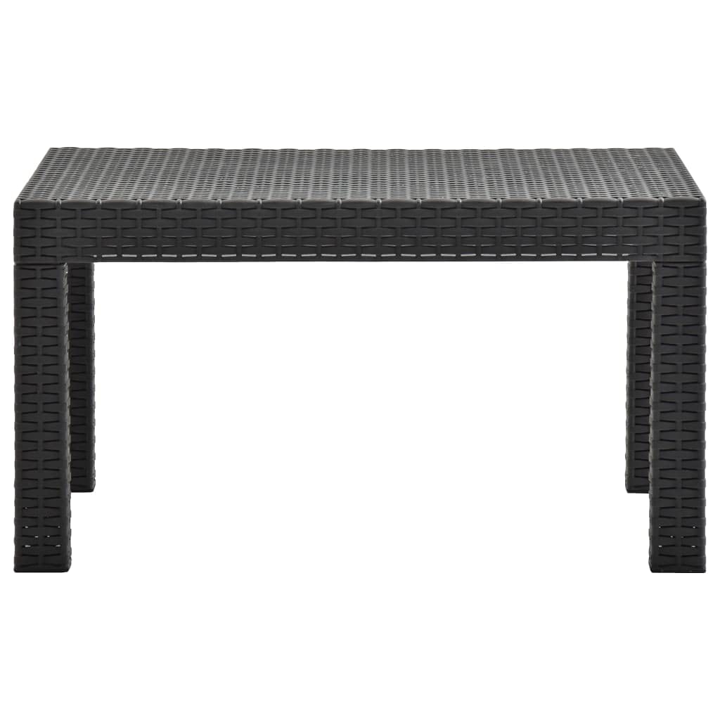 VRAXO 2 Piece Patio Lounge Set with Cushions PP Rattan Anthracite,Outdoor Furniture Sets-72.05lbs