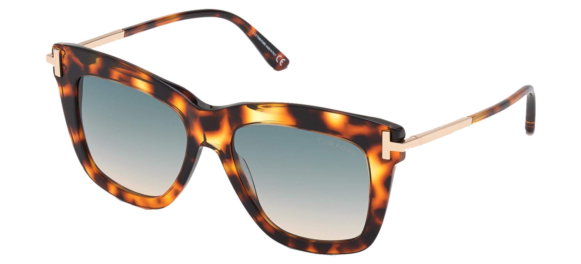 Tom Ford DASHA FT 0822 Havana/Green Shaded 52/16/140 women Sunglasses