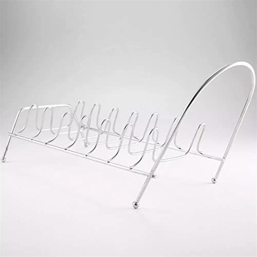 VENOAL Dish rack Pan Stainless Steel Pot Lid Plates Kitchen Slots Sink Countertop Holder Dish Rack Bowl Storage Shelf Drying Stand Draining