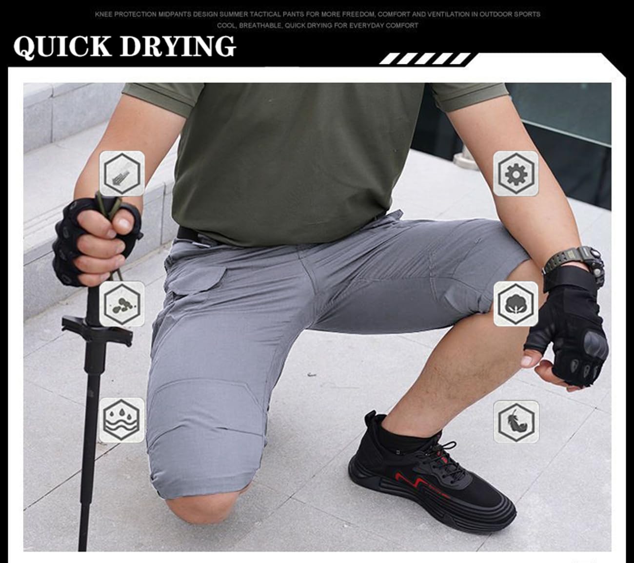 Yameekamulga Tactical Workout Shorts for Men Summer Military BDU Combat Army Casual Hiking Training Travel Hunting