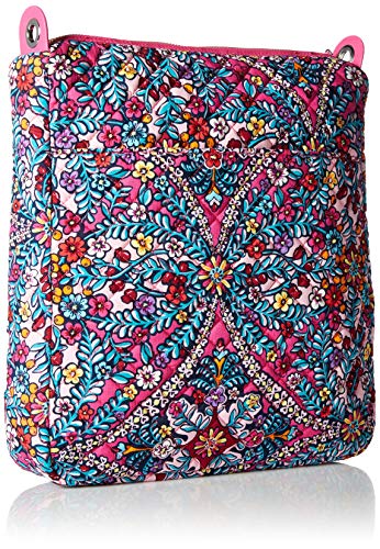 Vera Bradley Women's Cotton Carson Mailbag Crossbody Purse, Kaleidoscope, One Size