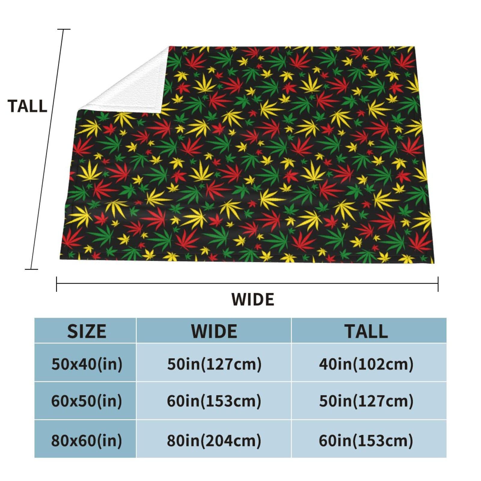 Weed Marijuana Smoker Fleece Throw Blankets King Size Bed Lamb Throw Blankets 50"X40" for Beding Boho