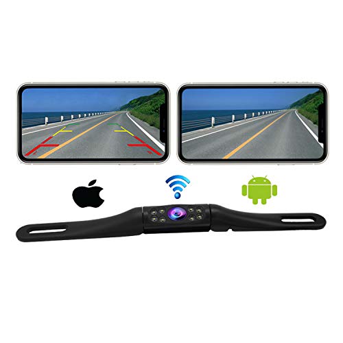 Wireless Backup Camera, Clear Picture Ultra Strong Signal Smooth Video Image Support iPhone and Android Suitable for Cars SUVs Easy to Install