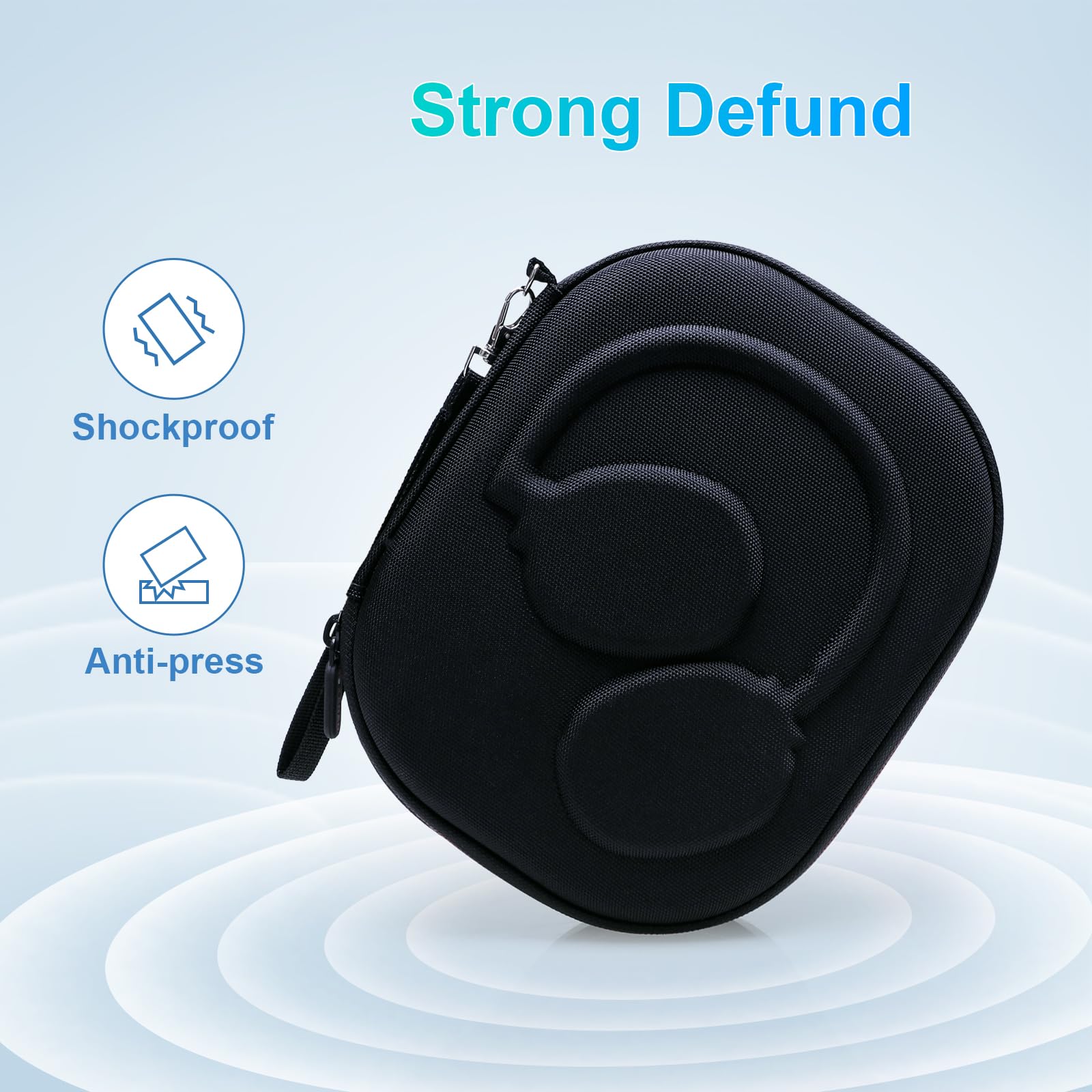 XANAD Carrying Case for TOZO HT2 or Sony WH-CH520 or WH-CH510 or JBL Tune 510BT, Tune 660 BTNC, Tune 560BT, Tune 500BT, Live 460NC, E45BT Bluetooth Wireless Headphone(Black)