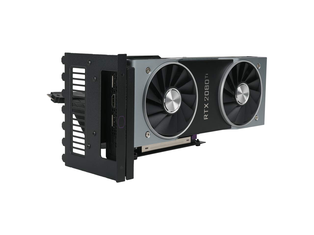 Toptekits Cooler Master Universal Vertical Graphics Card Holder KIT VER.2 with 165mm/6.5in Riser Cable, for Full Tower/Standard ATX Chassis with at Least 7 Available PCI Slots